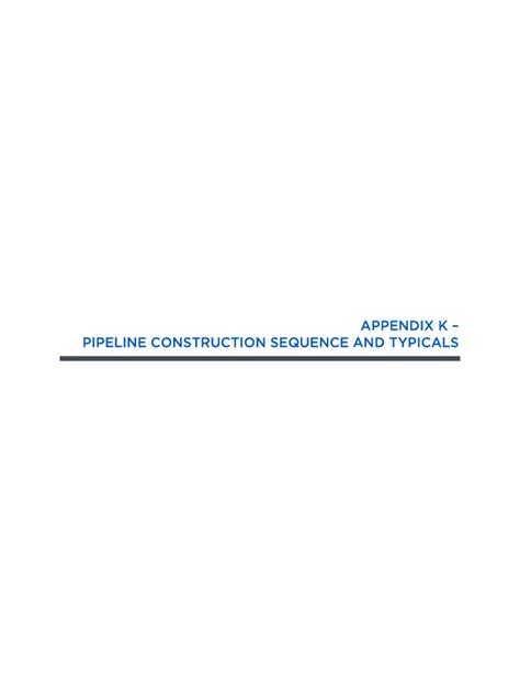Appendix K Pipeline Construction Sequence Typicals 508 Pdf