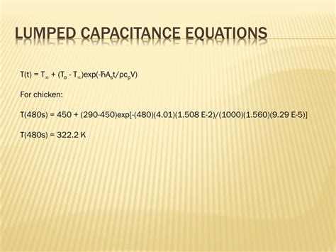 Ppt Lumped Capacitance For Meats Powerpoint Presentation Free