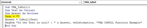 Vba Isnull How To Use Vba Isnull Function In Excel