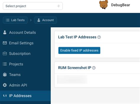 Static IP Addresses DebugBear