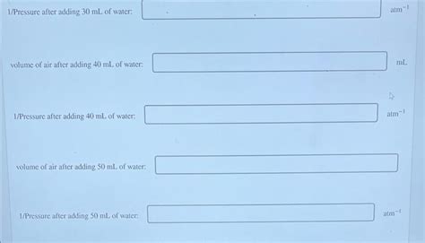 Solved Experiment 2 Calculate The Values In The Table Using