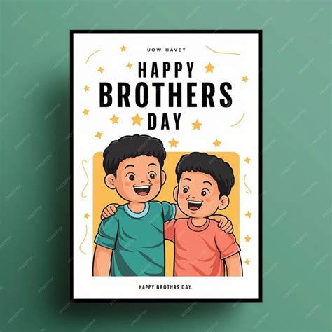 Premium Photo Happy Brothers Day Poster Design