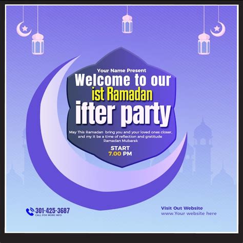 Premium Psd Psd Ramdan Kareem Ist Ifter Celebration Social Media Post Template