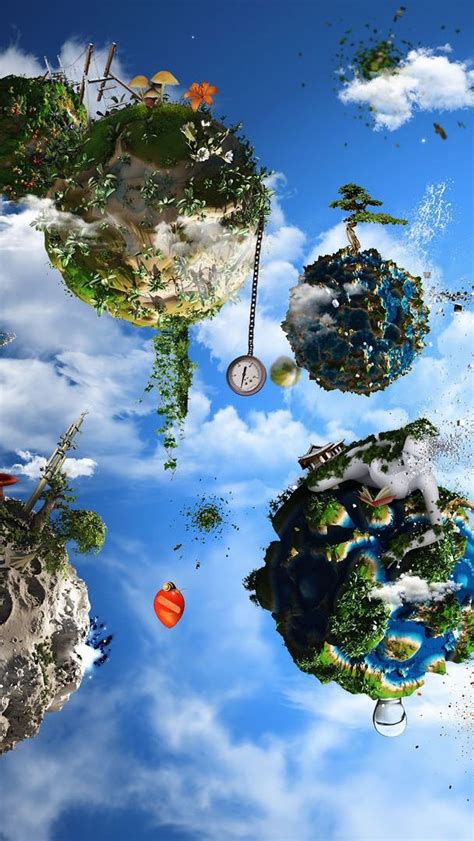 Floating Mini Planets Backiee