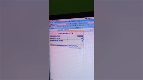 Calculate Monthly Emi In Excel Excel Important Formulas And Functions Excel Emi
