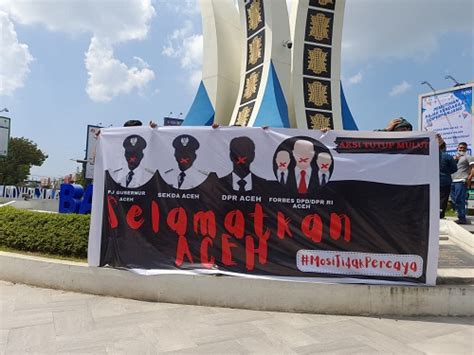 Mosi Tak Percaya Pada Pj Gubernur Aceh IMPAS Gelar Aksi Tutup Mulut WASPADA