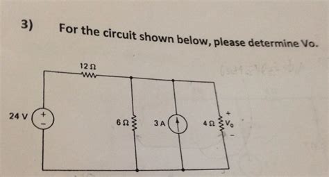 solved 3 for the circuit shown below please determine v0