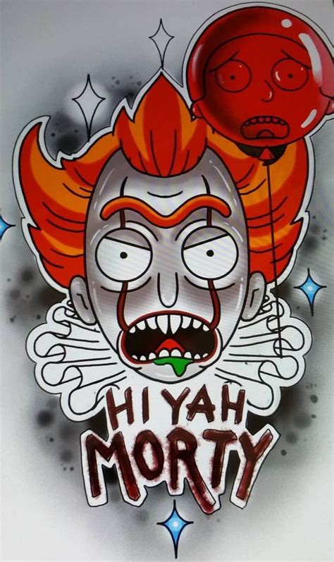 Rick And Morty • Pennywise Rick And Morty Drawing Rick And Morty