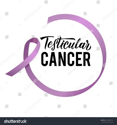 Vector Testicular Cancer Awareness Calligraphy Poster Stock Vector