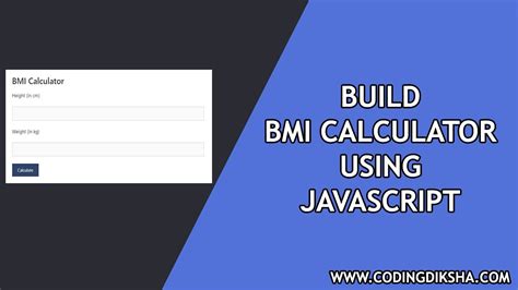 Bmi Calculator Using If Else Statement Javascript Youtube
