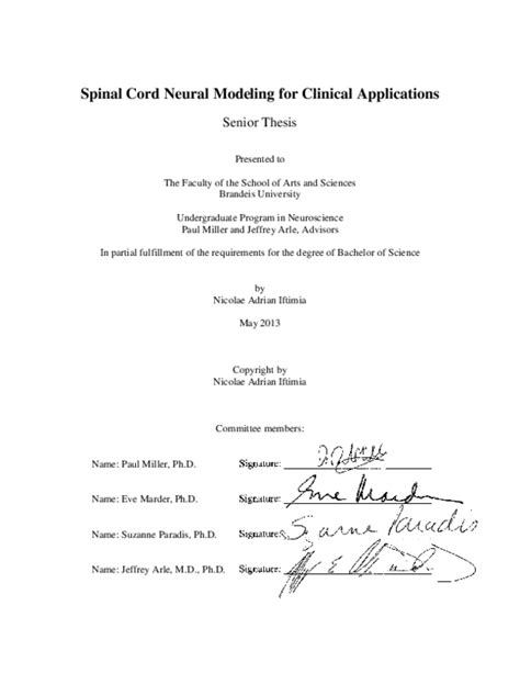 Pdf Spinal Cord Neural Modeling For Clinical Applications
