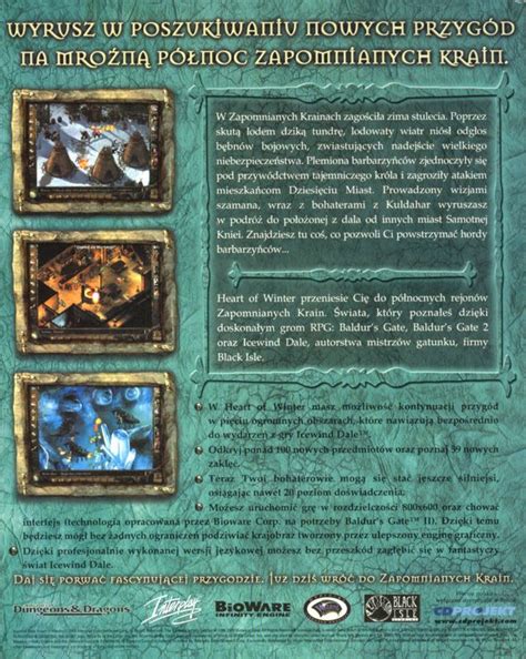 Icewind Dale Heart Of Winter Cover Or Packaging Material Mobygames