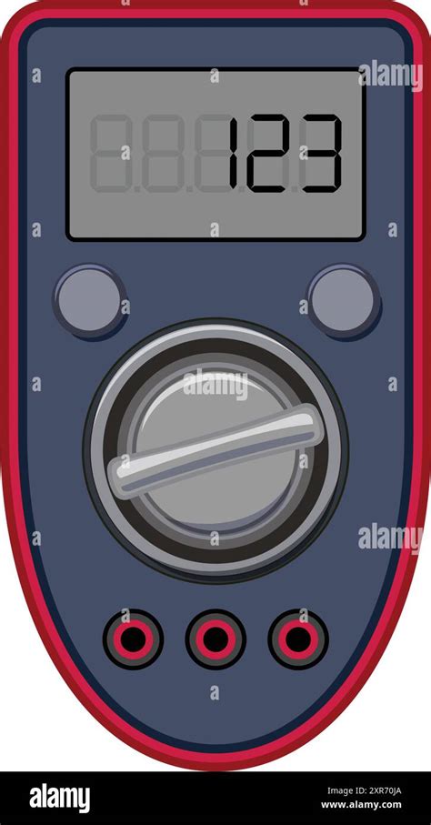 Digital Multimeter Displaying Measurement Result With Knob For