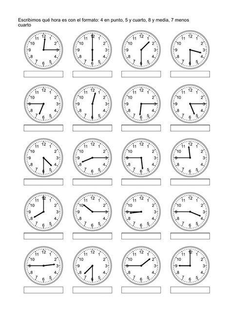 Relojes Activity For Tercero De Primaria Live Worksheets 41 Off