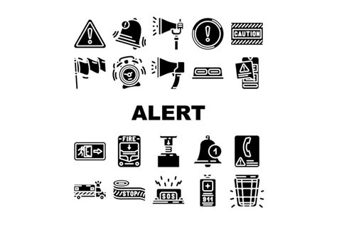 Alert Caution Error Danger Icons Set Vector 3329316