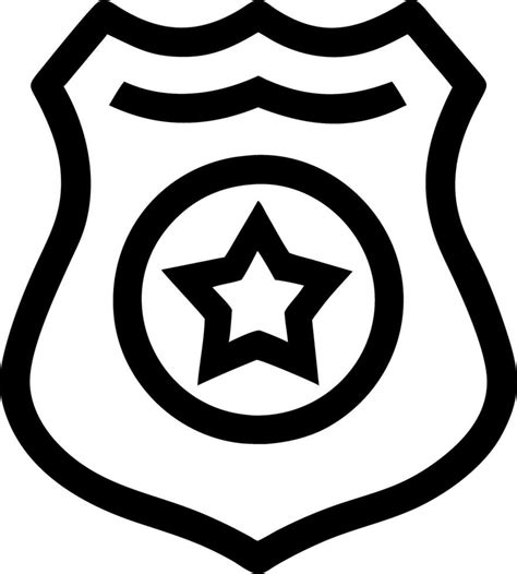 Police Badge Law Enforcement Symbol For Security And Authority Designs