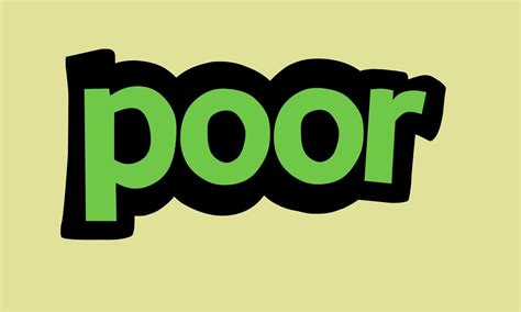 Poor Writing Vector Design On Yellow Background 9281108 Vector Art At