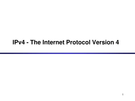 Ppt Ipv The Internet Protocol Version Powerpoint Presentation
