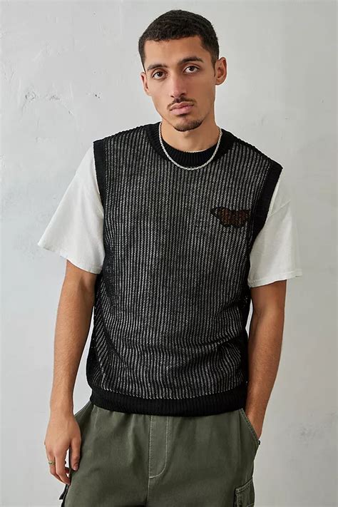 Bdg Black Mesh Tank Top Urban Outfitters Uk
