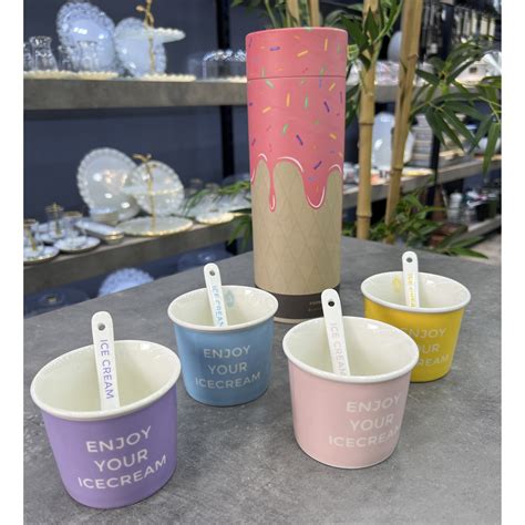 Cupe Cake 4 Lü Kaşıklı Dondurma Kasesi Yeni Ürünler Cupe Cake 4 Lü