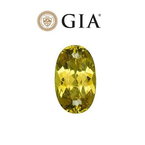 1 Pcs Yellow Chrysoberyl 318 Ct Gemological Institute Of America
