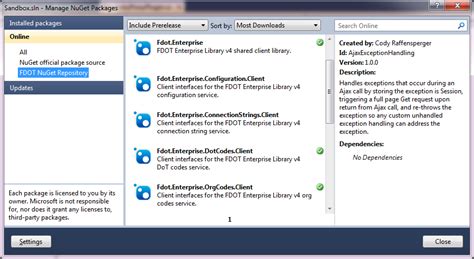 fel 4 packages in nuget fdot wiki
