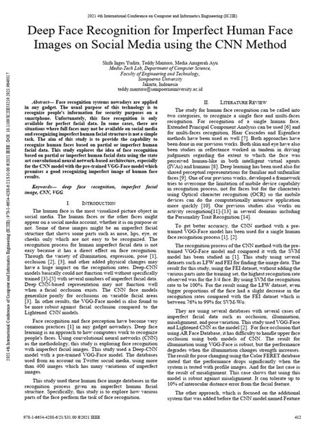 deep face recognition for imperfect human face images on social media