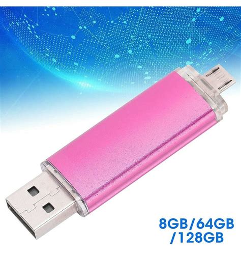 Usb 플래시 드라이브 2 In 1 Otg U 디스크 대용량 외부 데이터 저장 메모리 스틱 로즈 레드 알 티몬