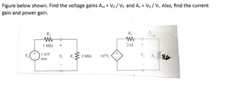 Solved Figure Below Shown Find The Voltage Gains Avs V0 VS Chegg Com