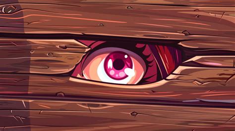 Premium Photo A Hidden Person Watching Through A Wooden Plank