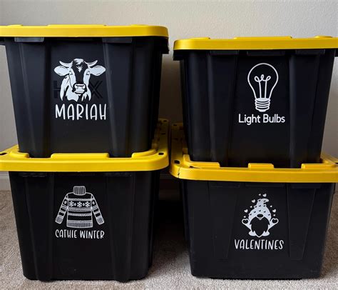 Storage Tote Labels Etsy