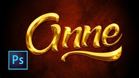 Tutorial Photoshop Efecto Texto Oro YouTube