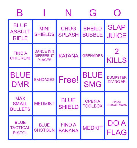 Fortnite Bingo Card