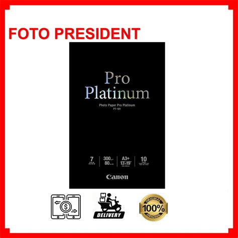 Canon Pt101 Pro Platinum Photo Paper A3 20 Sheets Shopee Malaysia