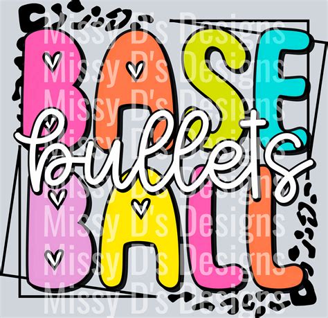 Bullets Baseball Missy Ds Designs