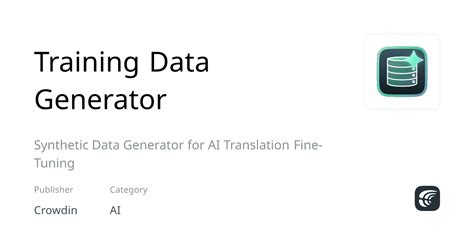 Synthetic Data Generator For Ai Fine Tuning Crowdin App