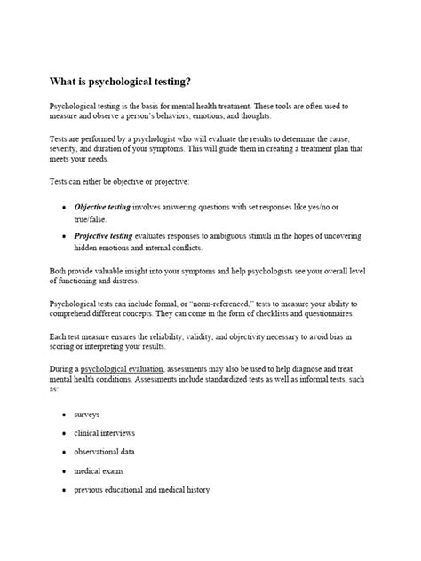 What Is Psychological Testing Pdf Validity Statistics