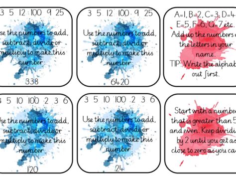 Maths Early Finisher Tasks Teaching Resources