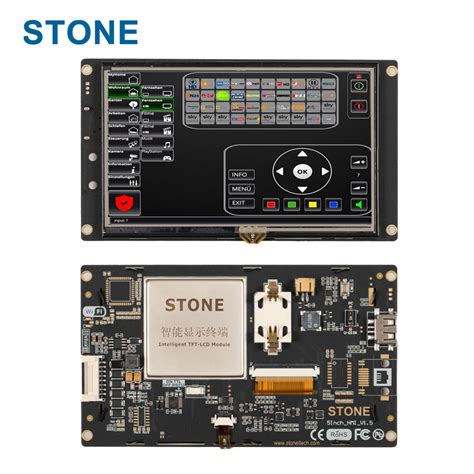 산업용 Hmi Lcd 디스플레이 50인치 800×480 정전식 터치 Stwi050wt 01 산업용 Hmi Nextion
