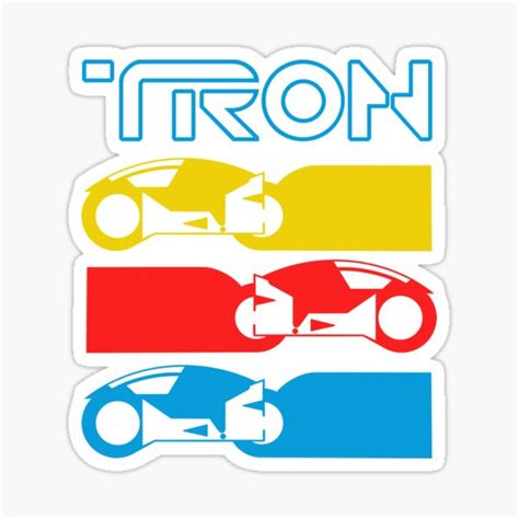 Tron Light Cycle Bikes Sticker For Sale By Veryenglishgent Redbubble