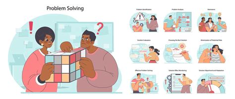 Problem Solving Set Flat Vector Illustration 41172240 Vector Art At