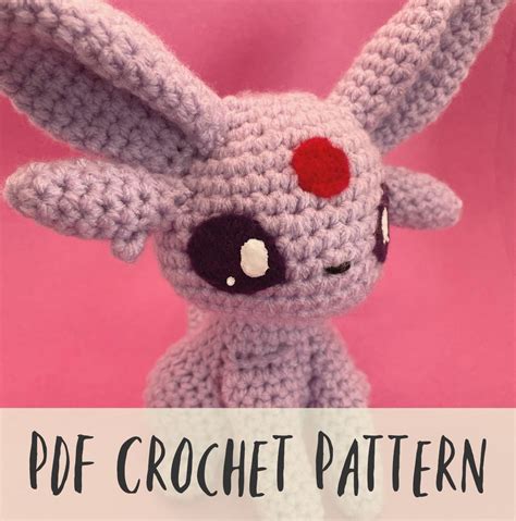 Esp Eon Crochet Pdf Pattern Esp Eon Plush Pattern Pdf Crochet Pattern Psychic Kitty Crochet