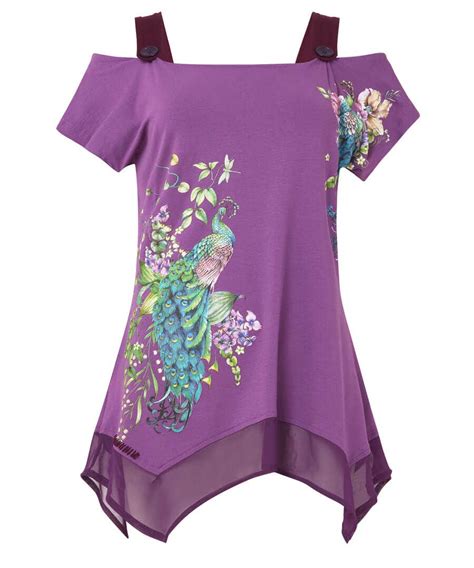 Perfect Peacock Jersey Top Womenswear Joe Browns