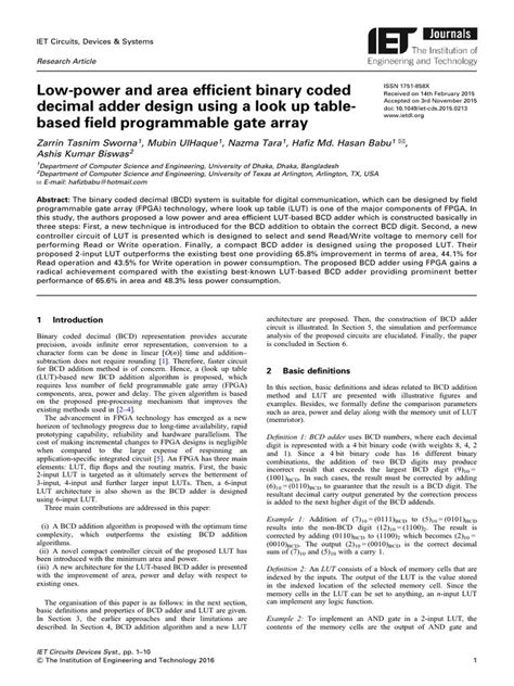 Low Power And Area Efficient Binary Code Pdf Logic Gate Cmos