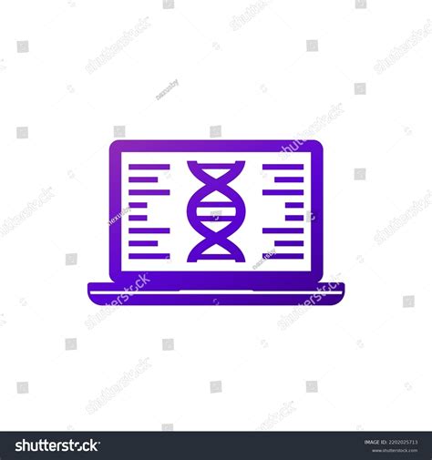 Bioinformatics Icon Analysis Biological Data Vector Stock Vector