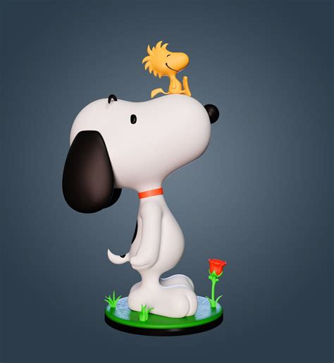 Snoopy And Woodstock 3d Model 3d Printable Cgtrader