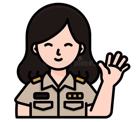 Woman And Man In Hello Hand Gesture Stock Vector Illustration Of