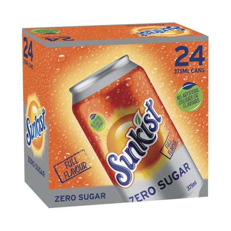 Buy Schweppes Sunkist Zero Sugar Soft Drink 24 Pack Coles