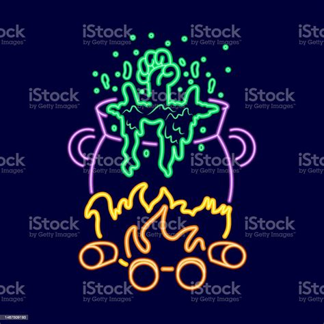 Isolated Poison Neon Hallowen Vector Illustration Stock Illustration