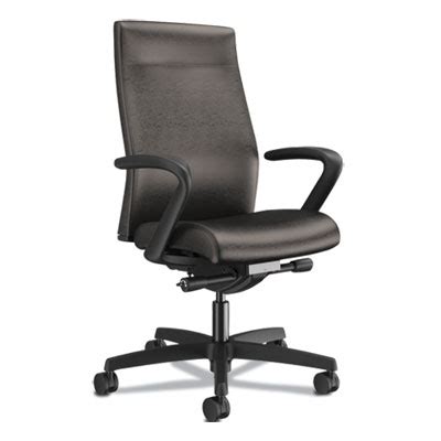 Hon Ignition Upholstered Mid Back Black Task Chair Lionsdeal